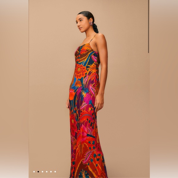 FARM Rio | Dresses | Farm Rio Vintage Wave Multicolor Maxi Dress | Poshmark